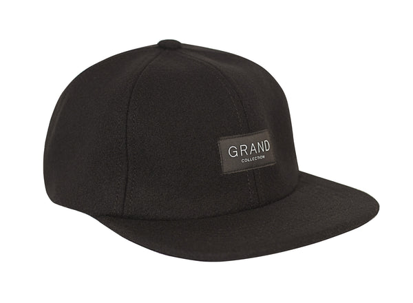 MELTON WOOL CAP BLACK – Grand Collection